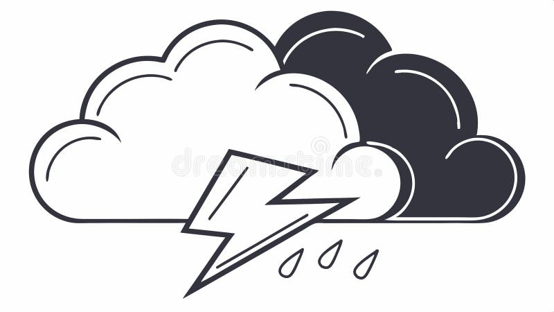 Storm Cloud with Lightning, Representing Weather, Storms, and Dramatic ...