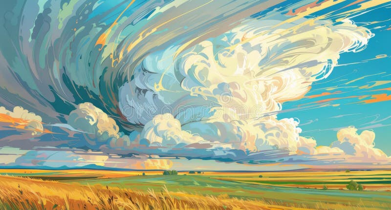 A Storm Cloud Morphs into Bizarre Shapes, Drifting Ominously Stock ...