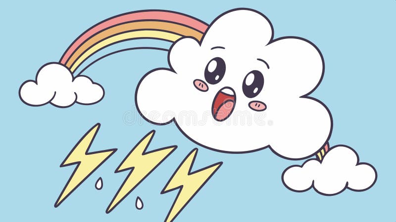 Storm Cloud Rainbow, Representing Weather, Hope after Storm, and Nature ...