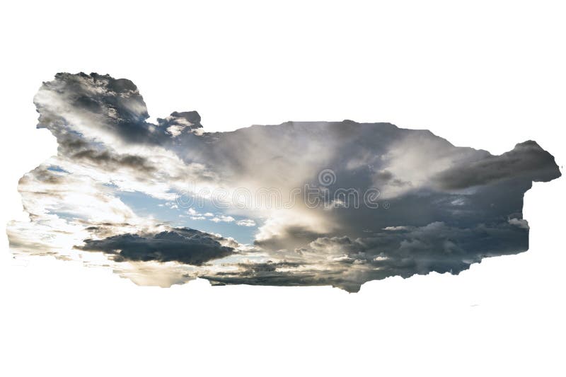 Storm Cloud on White Background, Shape of Lights and Clouds for Sky ...