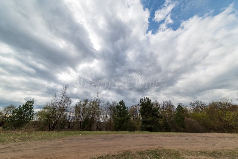 Storm Clouds Forming Over the Countryside Stock Image - Image of road ...