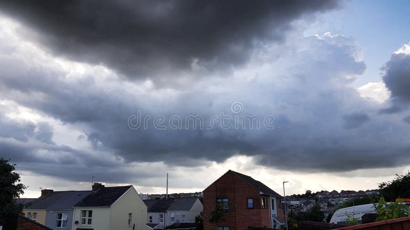 Storm Clouds Forming Over Devon Stock Photo - Image of horizon, thunder ...