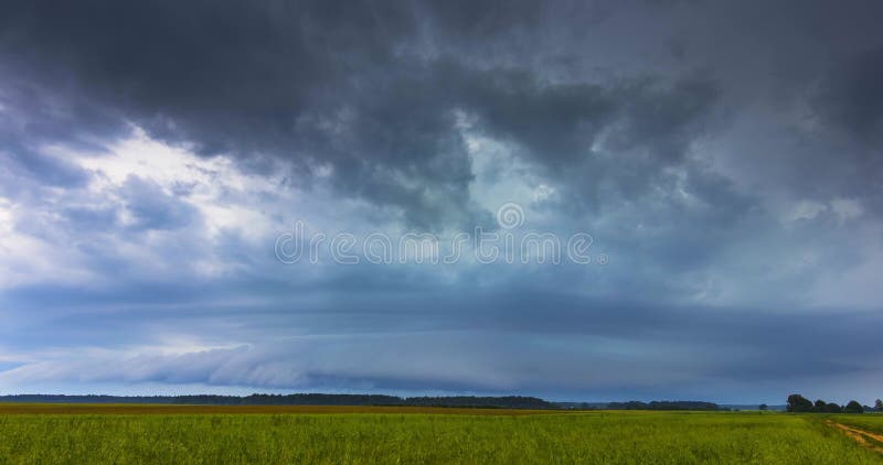 Storm Clouds Forming a Powerfull Rotating Supercell Cloud Stock Video ...