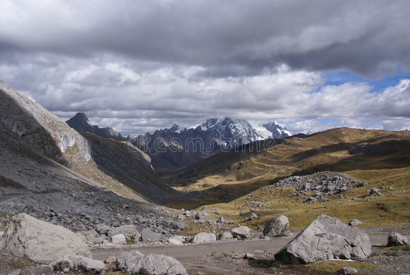 Storm Clouds Gather Over Broad Glacial Valley Stock Photo - Image of ...