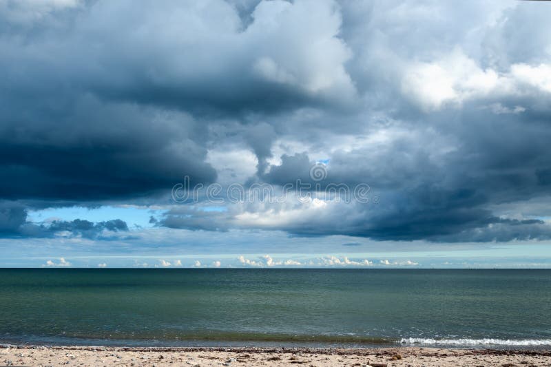 Storm Clouds Gathering Over the Ocean Stock Photo - Image of power ...