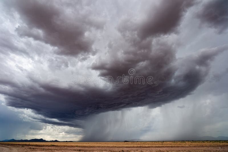Storm Clouds with Heavy Rain Falling Stock Image - Image of cloudy ...