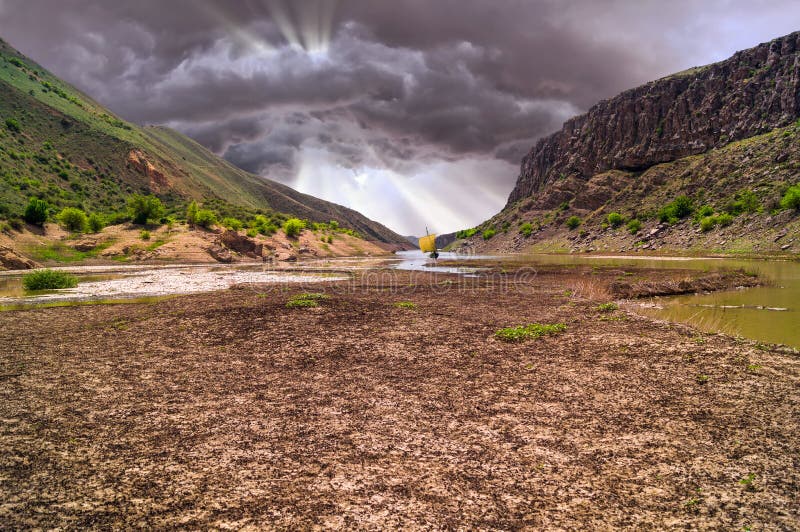 Storm clouds landscape stock photo. Image of dusk, dramatic - 77424166