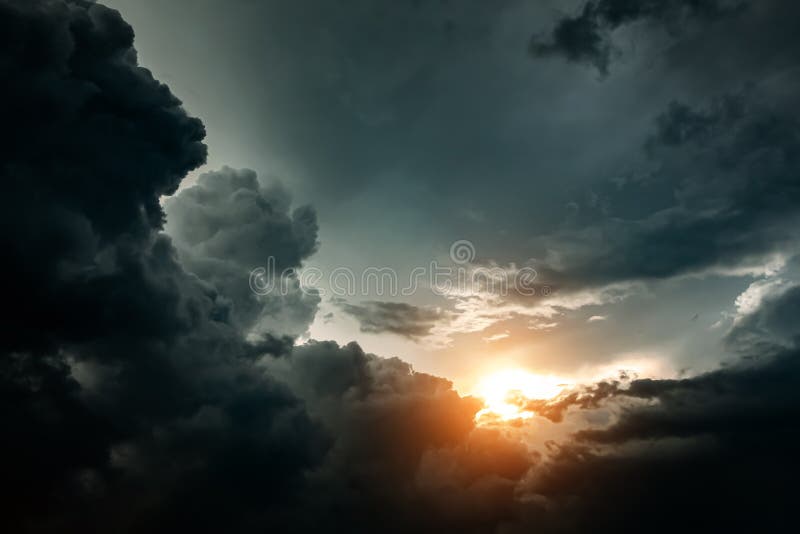 Storm Clouds with a Light stock image. Image of gleam - 254496115