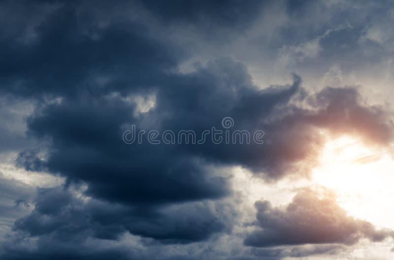Storm Clouds with a Light stock photo. Image of background - 260196902