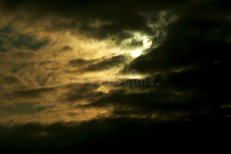 Storm Clouds and moon stock photo. Image of dark, rain - 28400666