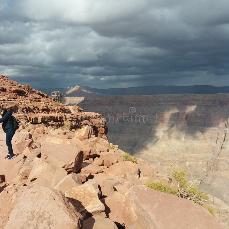 Storm Clouds Over the Canyon Stock Photo - Image of coast, grand: 244614420