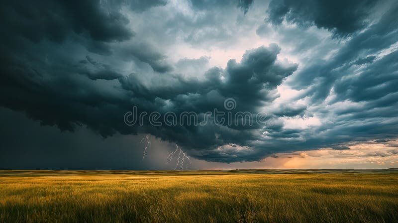 Storm Clouds Over the Field Pattern Stock Photo - Image of wheat, storm ...