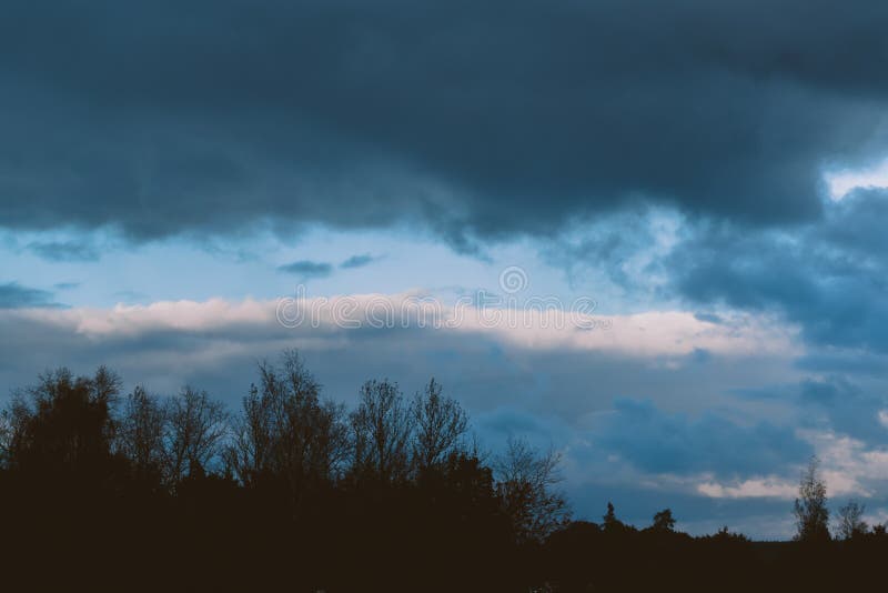 Storm Clouds Over the Forest Stock Photo - Image of area, point: 77851306