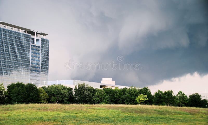 Storm Clouds Over Office Buildings Stock Image - Image of rain, clouds ...