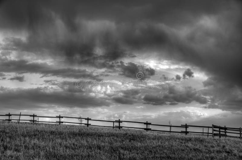 Storm clouds over prairie stock image. Image of state - 27227185