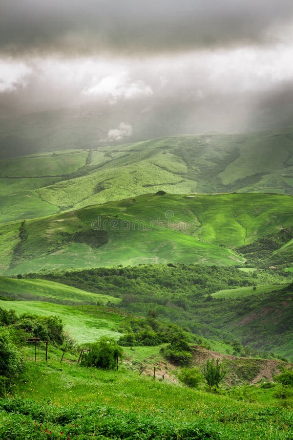Storm Clouds Over the Valley in Tuscany Stock Image - Image of ...