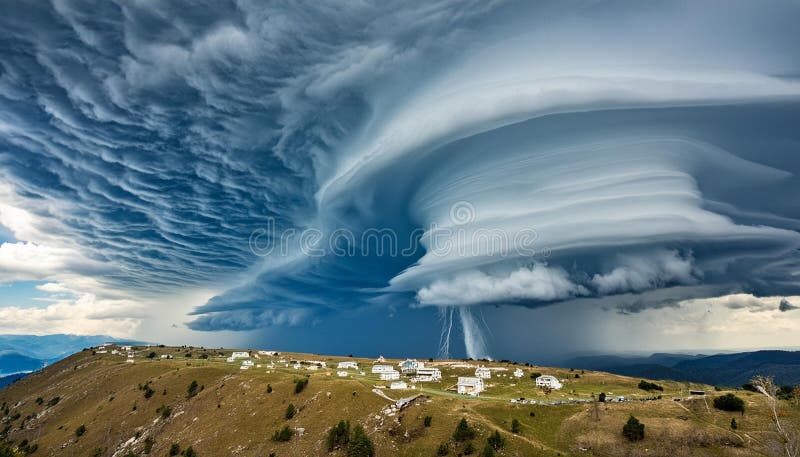 Storm Clouds ,perfect Storm. Tornado Stock Illustration - Illustration ...