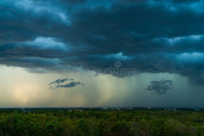 Storm Clouds with the Rain. Nature Environment Dark Huge Cloud Sky ...