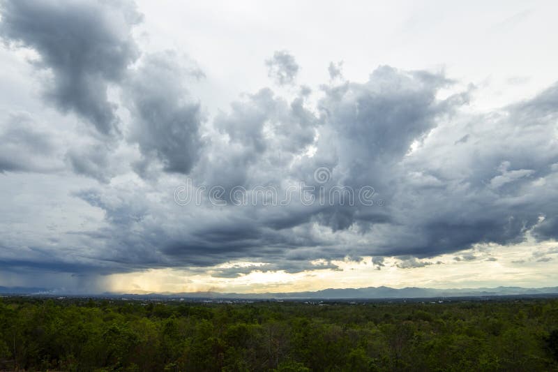 Storm Clouds with the Rain. Nature Environment Dark Huge Cloud Sky ...