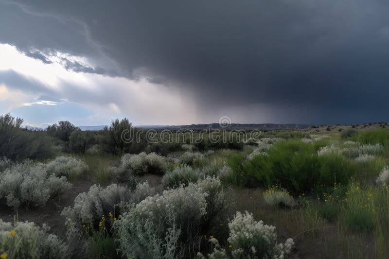Storm Clouds Rolling in, with Rain and Hail Beginning To Fall Stock ...
