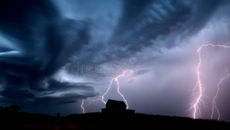 Storm Clouds Saskatchewan Lightning Stock Image - Image of natural ...