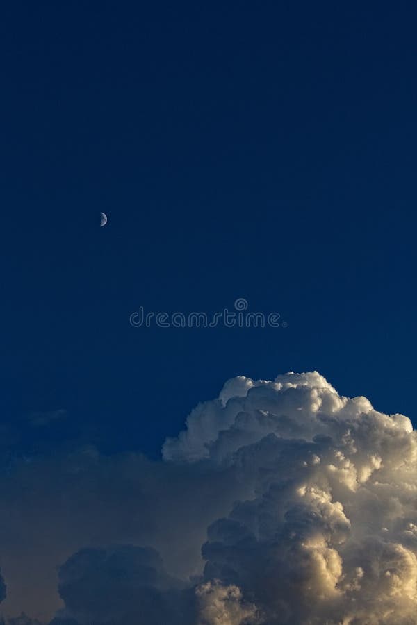 Storm Clouds in the Sky with the Moon. Stock Photo - Image of colburn ...