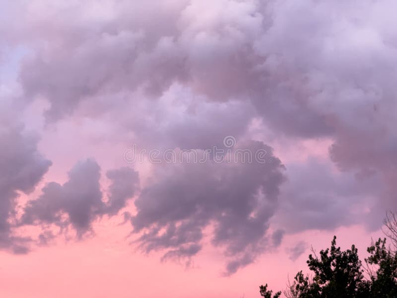 Storm Clouds in the Sky at Sunrise Stock Image - Image of morning, dawn ...