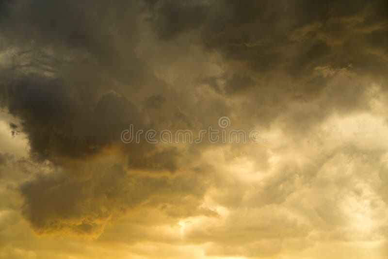 Storm Clouds in the Sky at Sunset As Background Stock Image - Image of ...