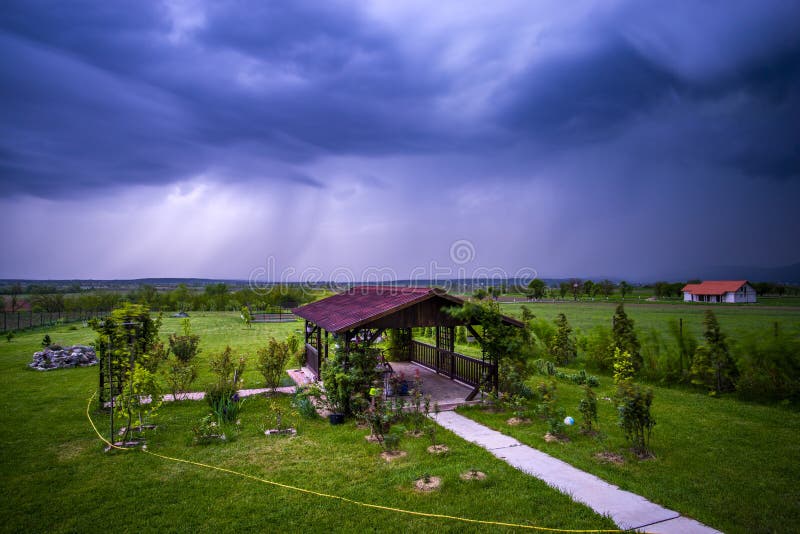 Storm clouds at the spring stock image. Image of natural - 164753993