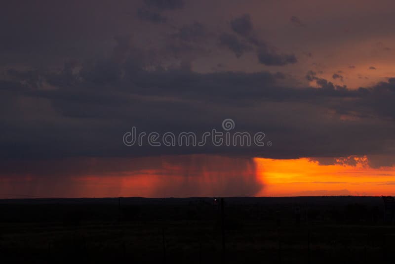 Storm Clouds at Sunset in Namibia Stock Image - Image of landscape ...