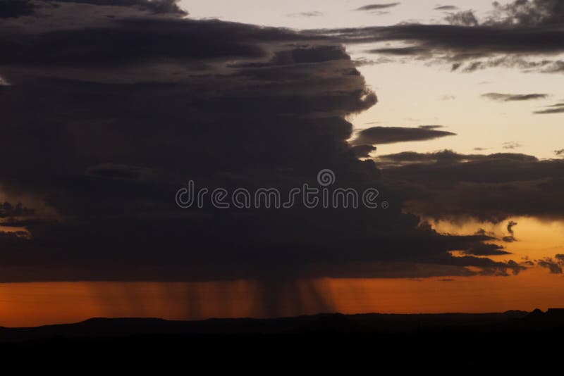 Storm Clouds at Sunset in Namibia Stock Photo - Image of silhouette ...