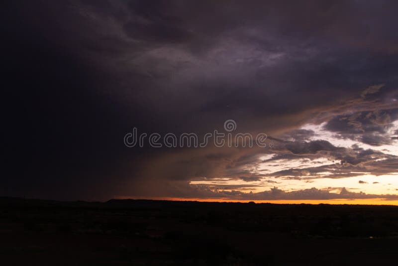 Storm Clouds at Sunset in Namibia Stock Photo - Image of yellow ...