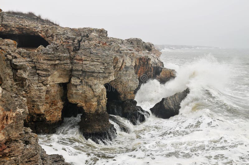 Storm coast stock photo. Image of green, beach, wave - 18872154