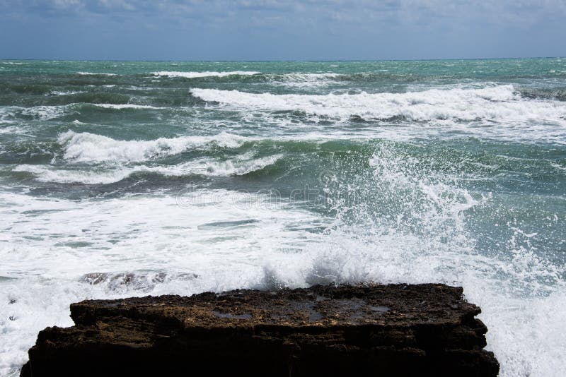 Storm Coast of the Mediterranean Sea of Spain Stock Photo - Image of ...