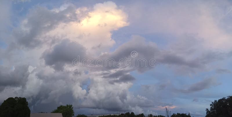 Storm coming in stock photo. Image of tree, cloud, dawn - 219923132