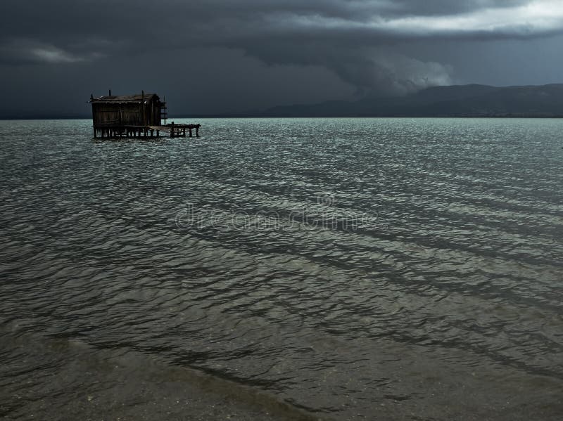 Storm is coming stock photo. Image of lake, europe, cottage - 30403396