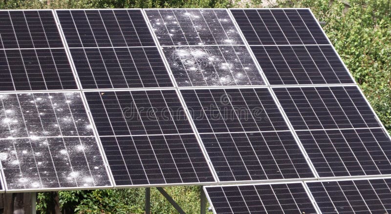 Storm-damaged Solar Panels in a Grid Showing Visible Damage Affecting ...