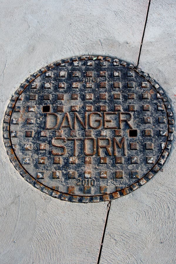 Storm drainage cover stock photo. Image of hatch, rain - 23689010