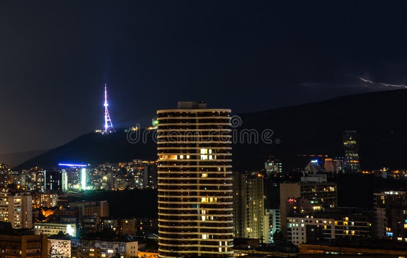 Storm and Flashlight in the City Stock Image - Image of flashlight ...