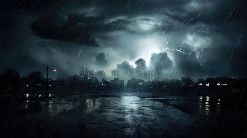 Storm hand drawn water stock illustration. Illustration of scene ...