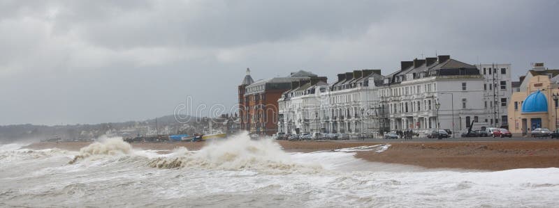 A Storm Hitting the Seafront in Kent Stock Image - Image of building ...