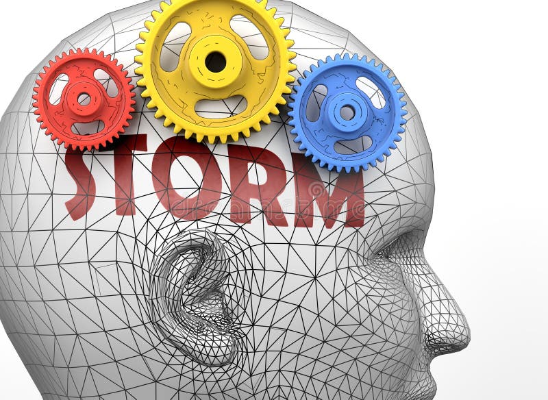 Mind Storm stock illustration. Illustration of body, circulatory - 642527