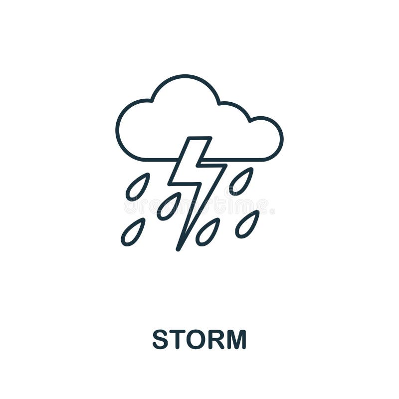 Storm Icon. Simple Element from Natural Disaster Collection. Creative ...