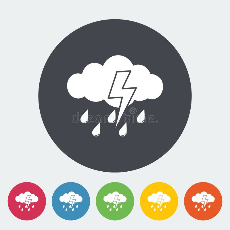 Storm icon. stock vector. Illustration of symbol, rain - 95786523