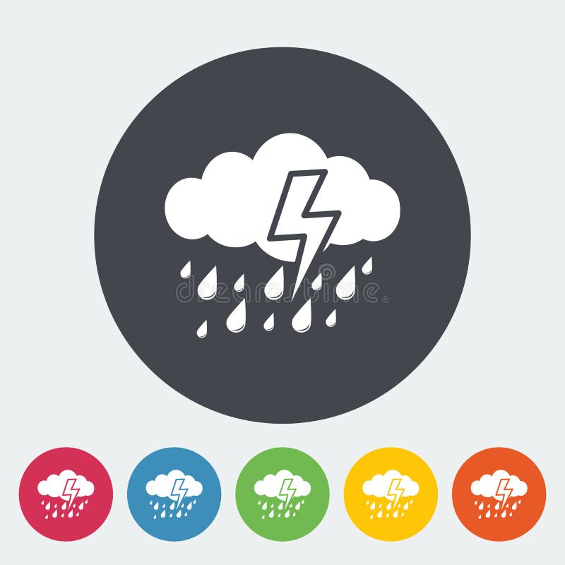 Storm icon stock vector. Illustration of simple, single - 97932354