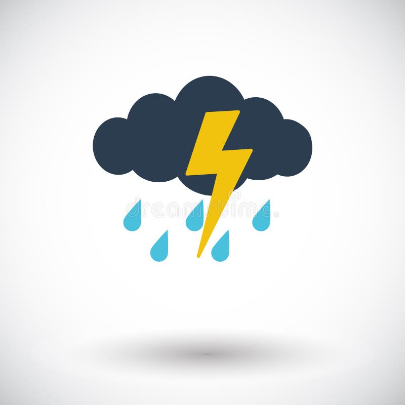 Storm icon stock vector. Illustration of sign, blue - 100095518