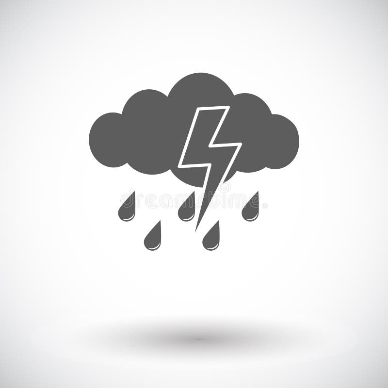 Storm icon stock vector. Illustration of overcast, sign - 92003037