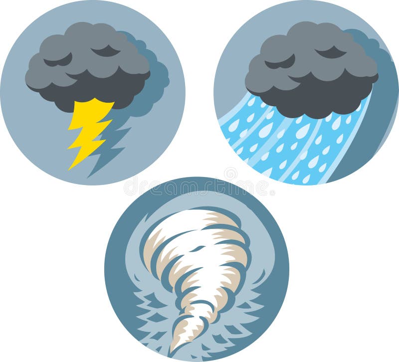 Storm icons stock vector. Illustration of angry, head - 39692961