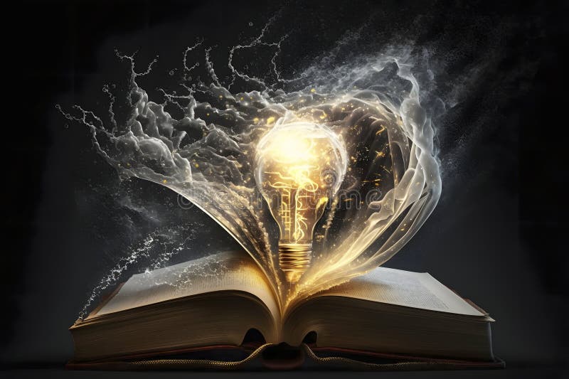 Storm of Ideas: a Book Cover for Creative Minds. Stock Illustration ...