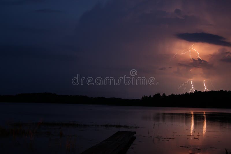 Storm with lightning stock photo. Image of lightning - 54439366